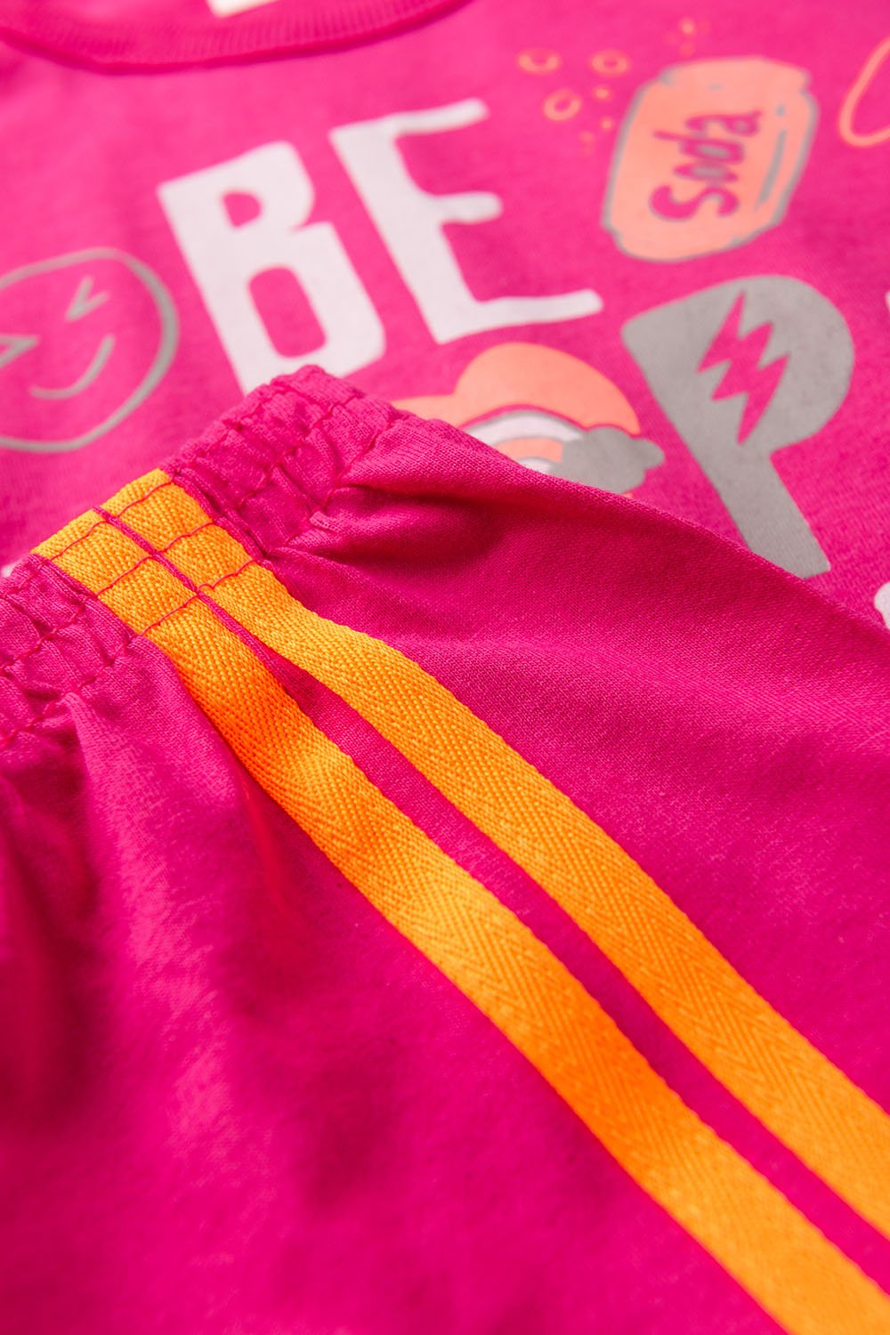 Conjunto Infantil Menina Cropped Be Happy Pink - Carrefour