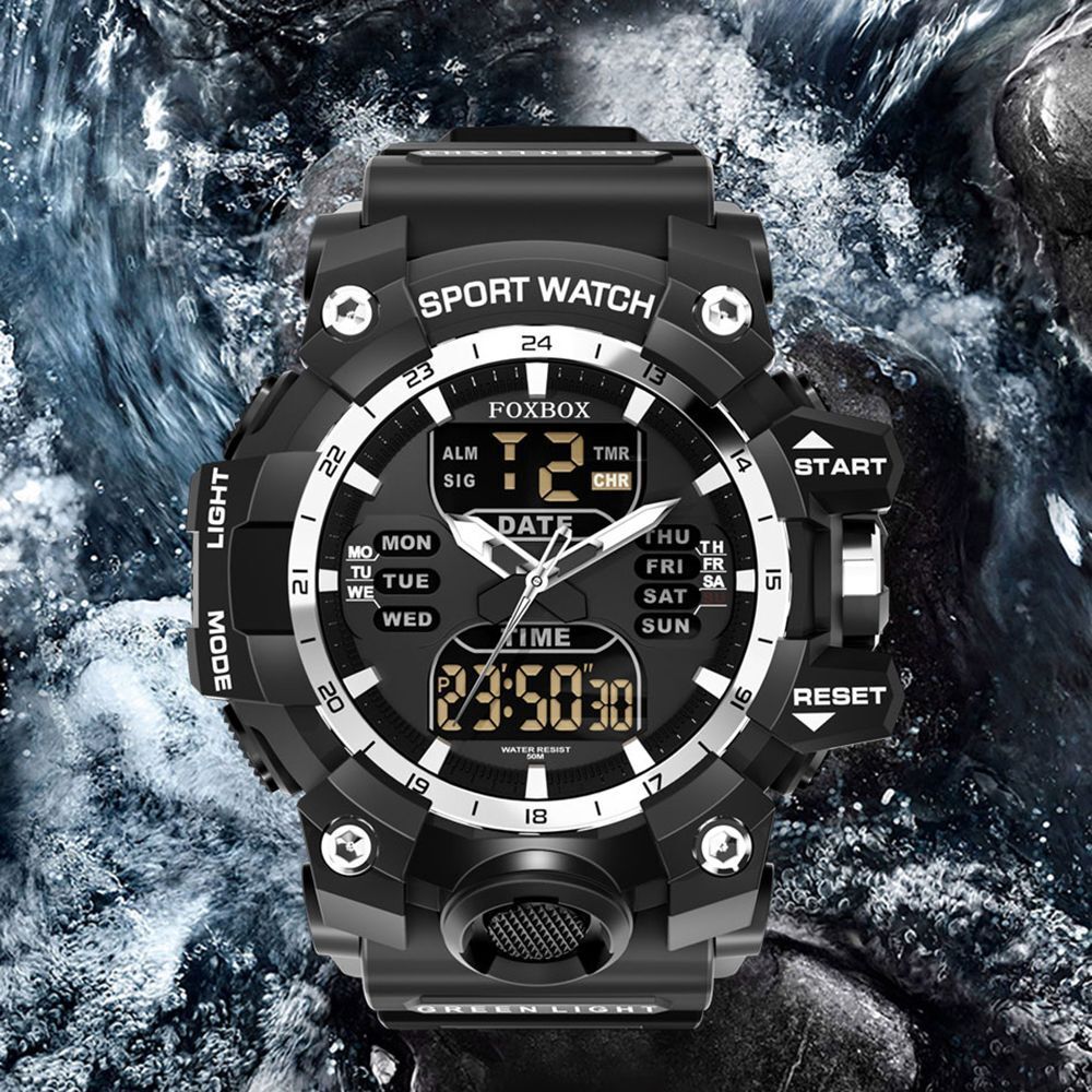 Foxbox Military Watches Big Clock Digital Male Watch Black - Carrefour