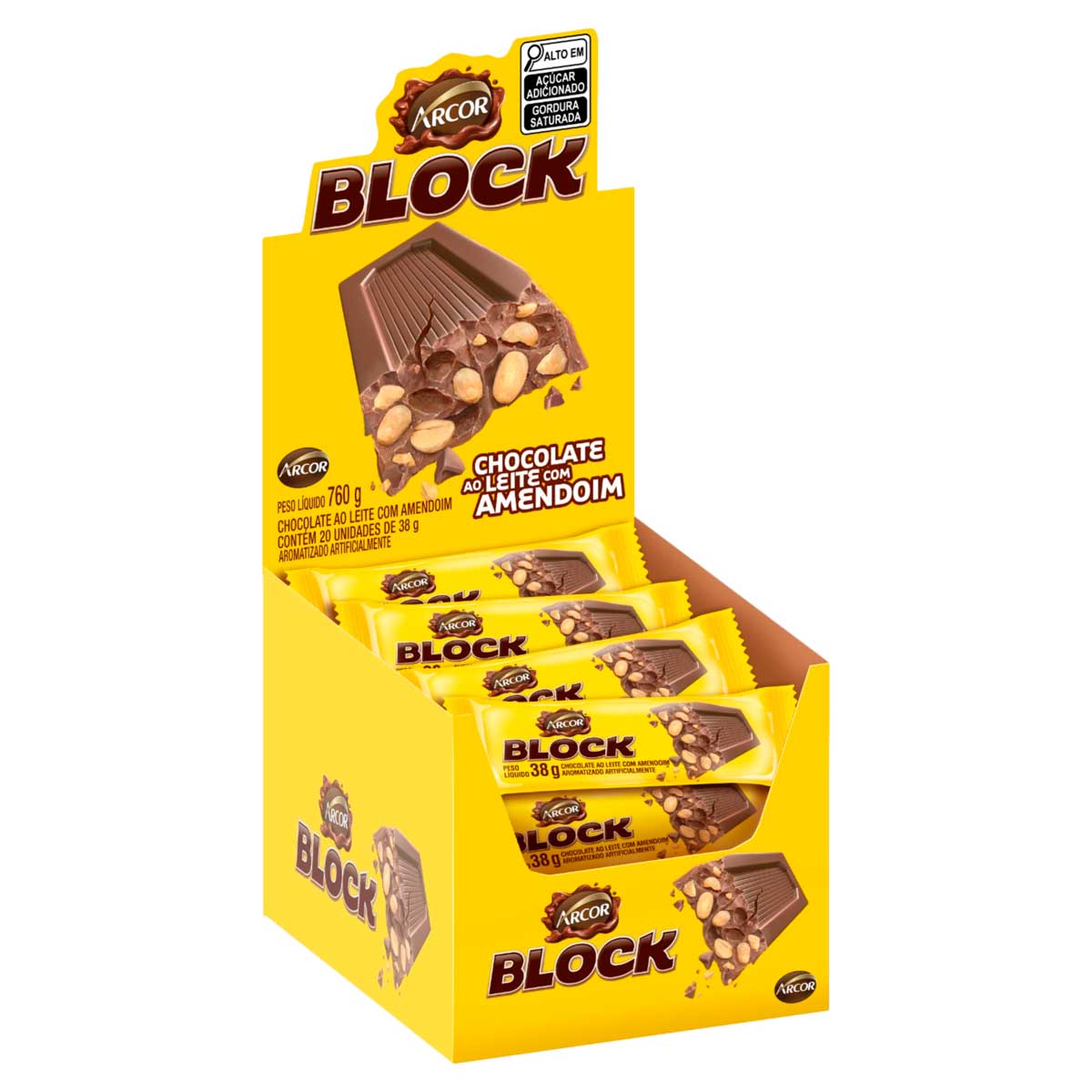 Chocolate Ao Leite Com Amendoim Block Pacote 38g -Carrefour - Carrefour Chocolate Ao Leite Com Amendoim Block Pacote 38g -Carrefour - Carrefour
