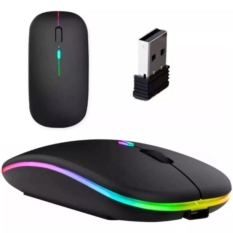Mouse Sem Fio Recarregável Led Carregador Usb - Carrefour