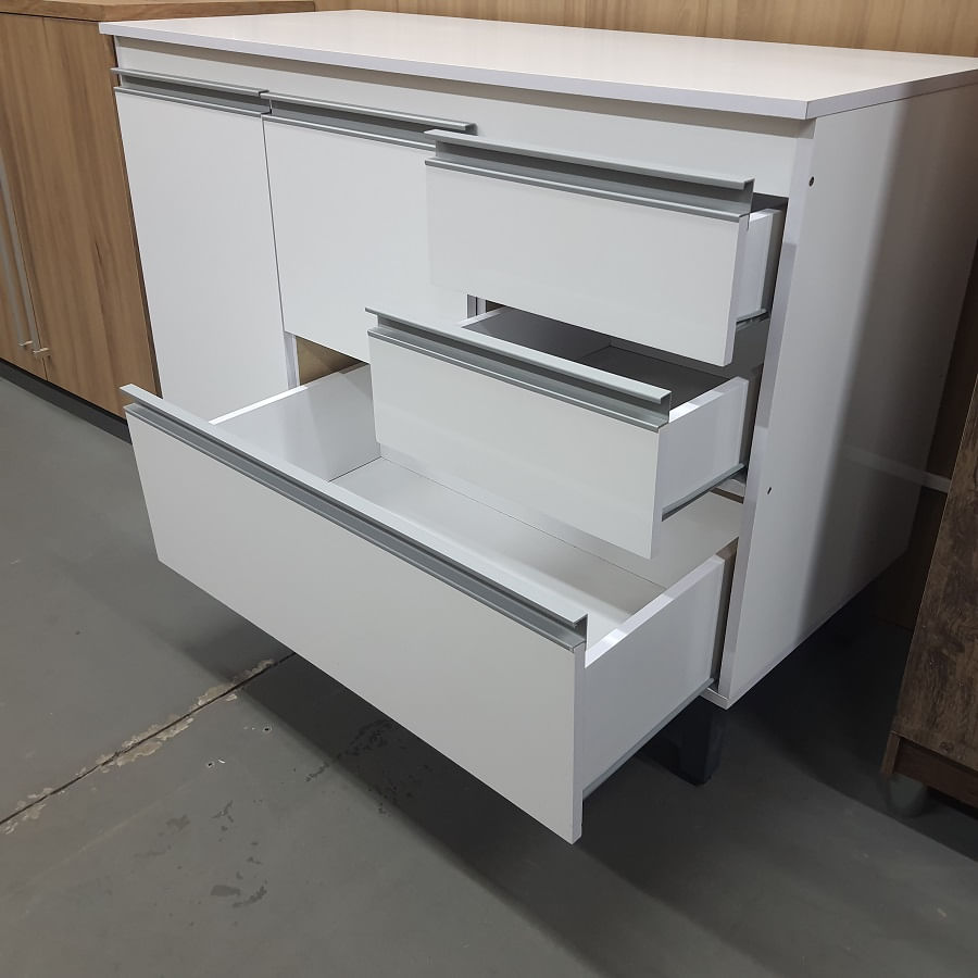 Balcão Gabinete De Pia Cristal 120cm Rústico S/ Tampo - Nathan - Carrefour