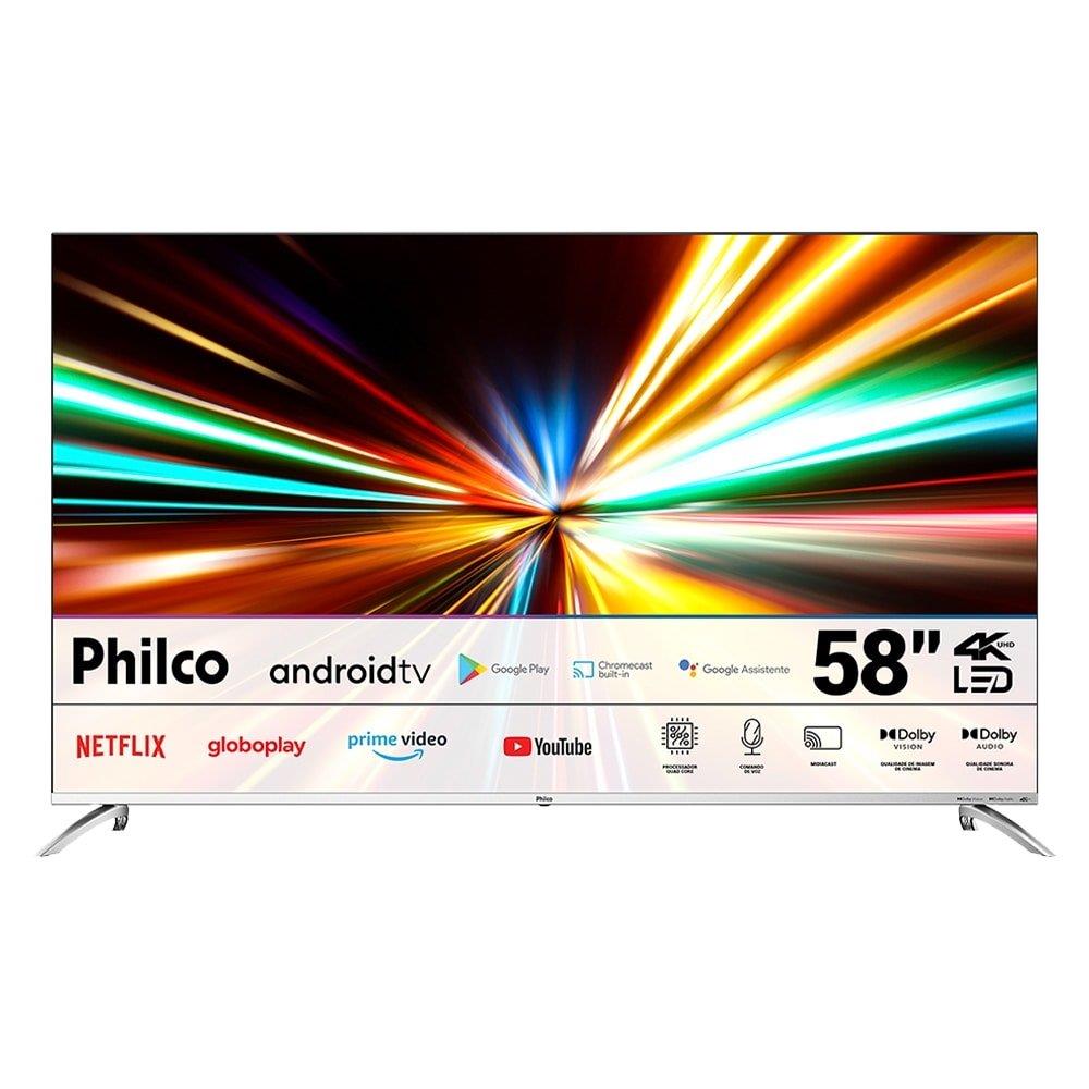 Smart Tv Dled 58" Philco Ptv58g7pagcsbl 4k Uhd | Com Wi-fi, 2 Usb, 4 ...