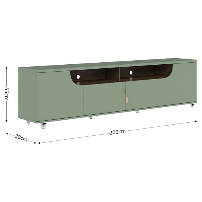 Bancada Rack Para Tv 75 Polegadas Santorini Amendoa Hortela Clb - Carrefour