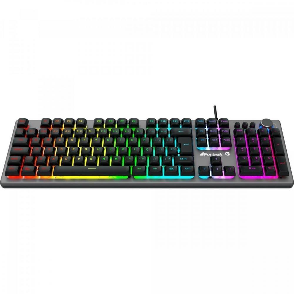 Teclado Gamer Fortrek Holt Grafite Rgb Semi-mecanico - Carrefour