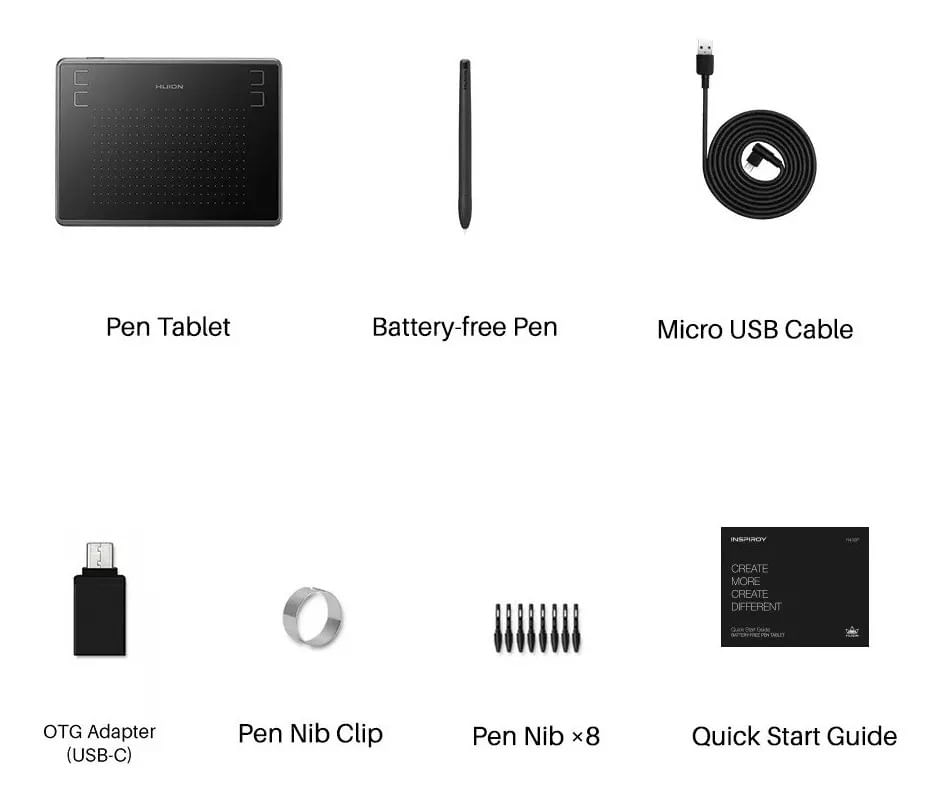 Tablet Gráfico Huion H430p 5080 Resolução Lpi - Carrefour