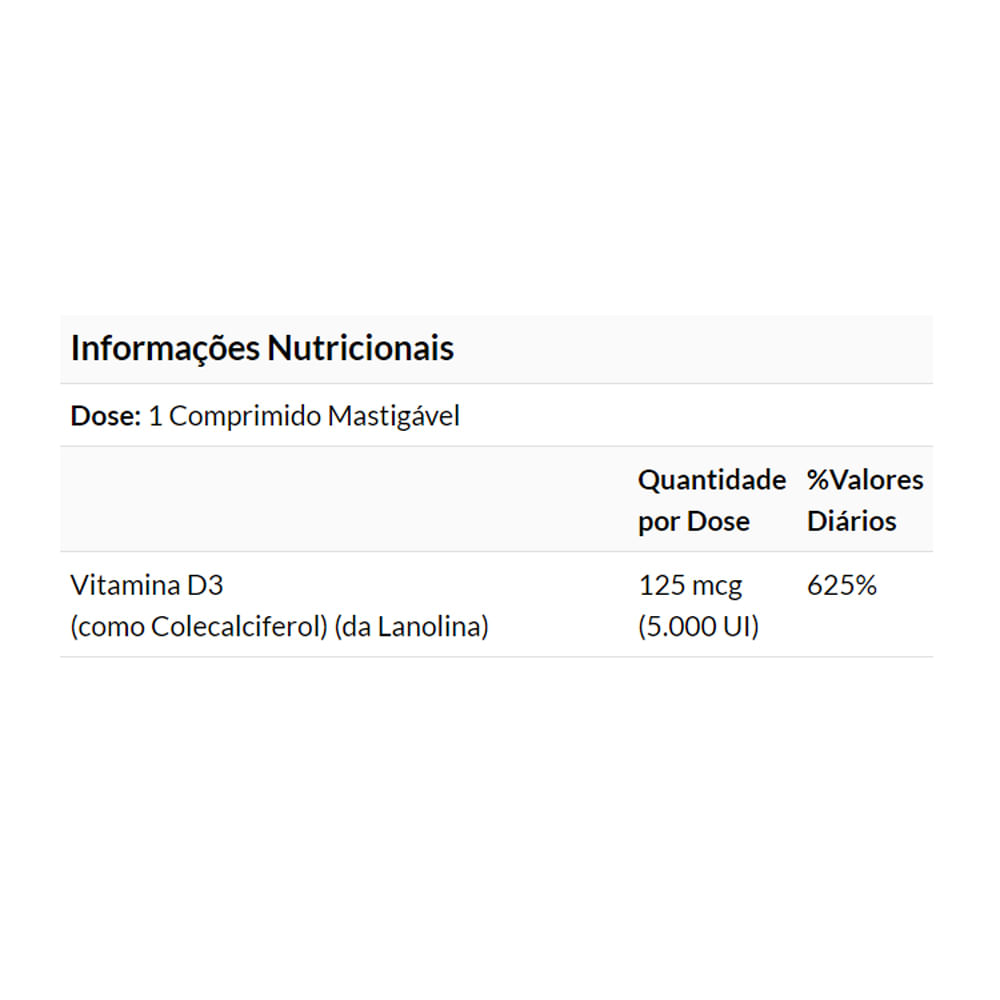 Vitamina D3 5000iu Now 120 Chewable Mastigável Importado - Carrefour