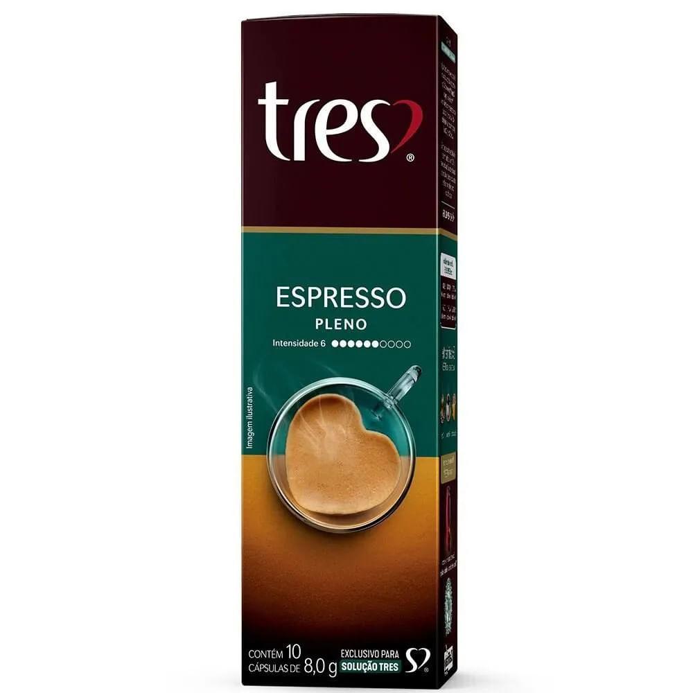 Café Tres Espresso Pleno 10 Cápsulas 80g - Carrefour