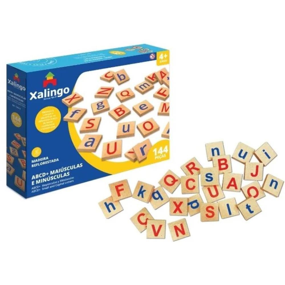 Brinquedo Pedagogico Madeira Abc Maiusculas/minuscul. 144pc - Carrefour