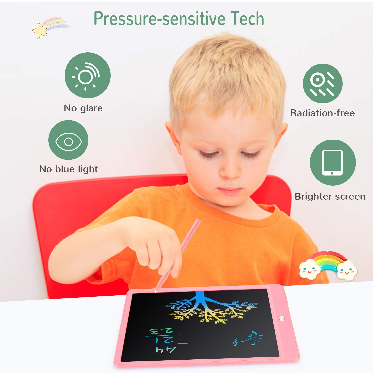 Tablet De Escrita Lcd Tekfun Doodle Board De 10 Polegadas Rosa - Carrefour