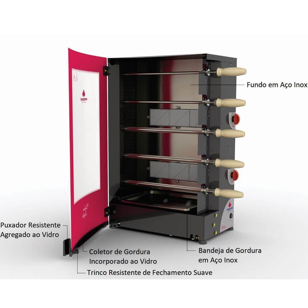 Forno Assador Rotativo Industrial Progás Color Style Com 5 Espetos ...