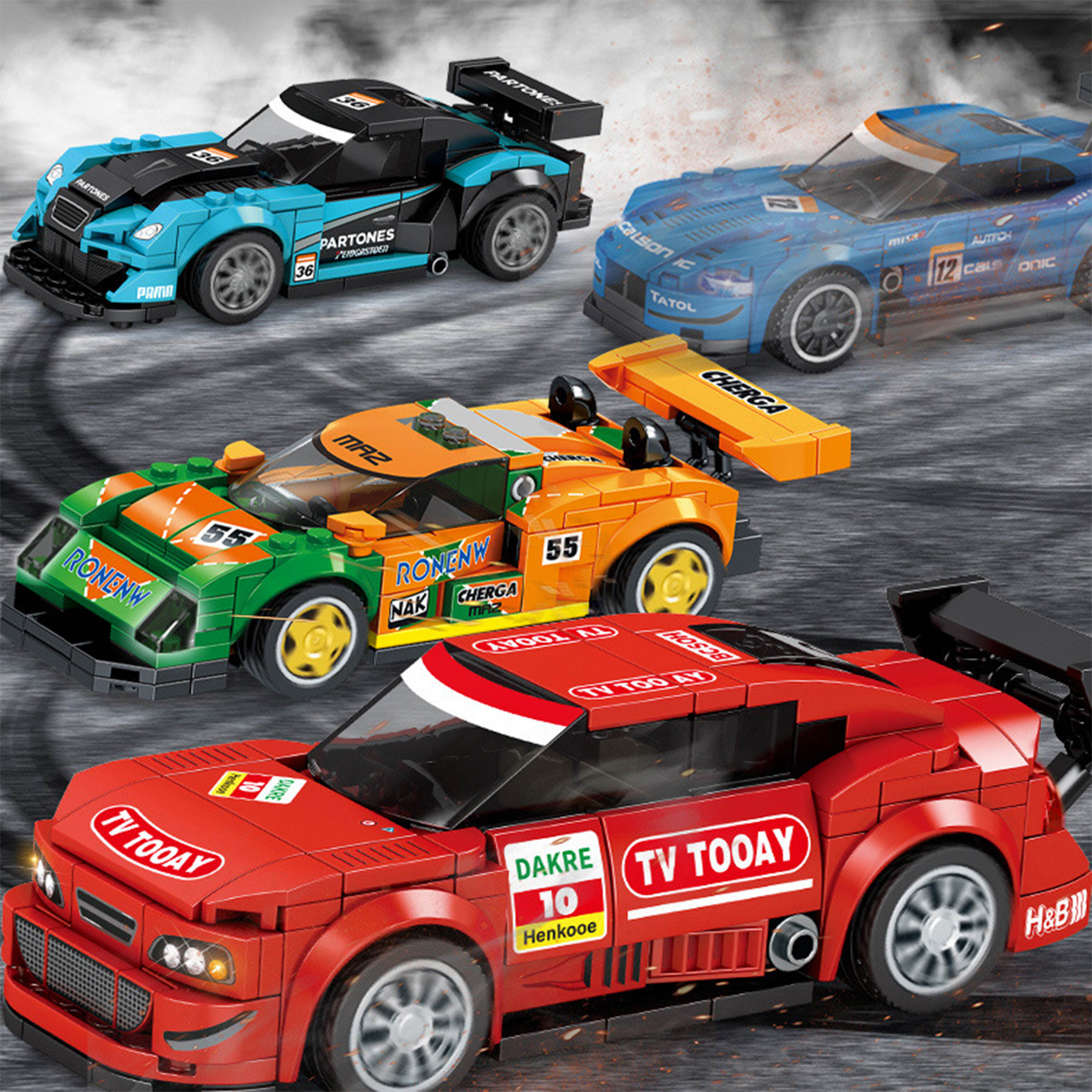 Yuerdream Buildable Car Blocks Speed Racing Azul 218 Pçs - Carrefour