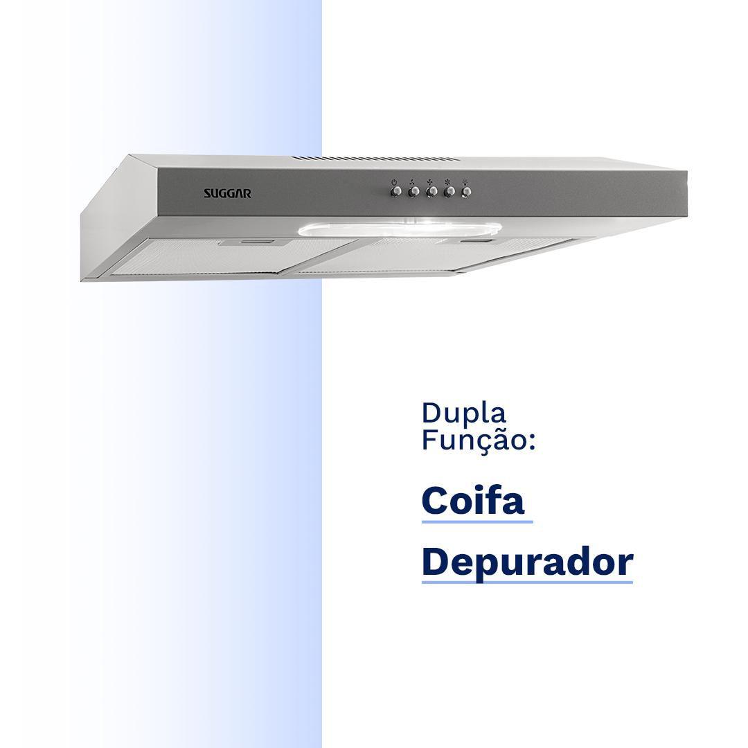 Depurador Slim Suggar DPS162PR 60cm Prata 220V (Reembalado) - Carrefour