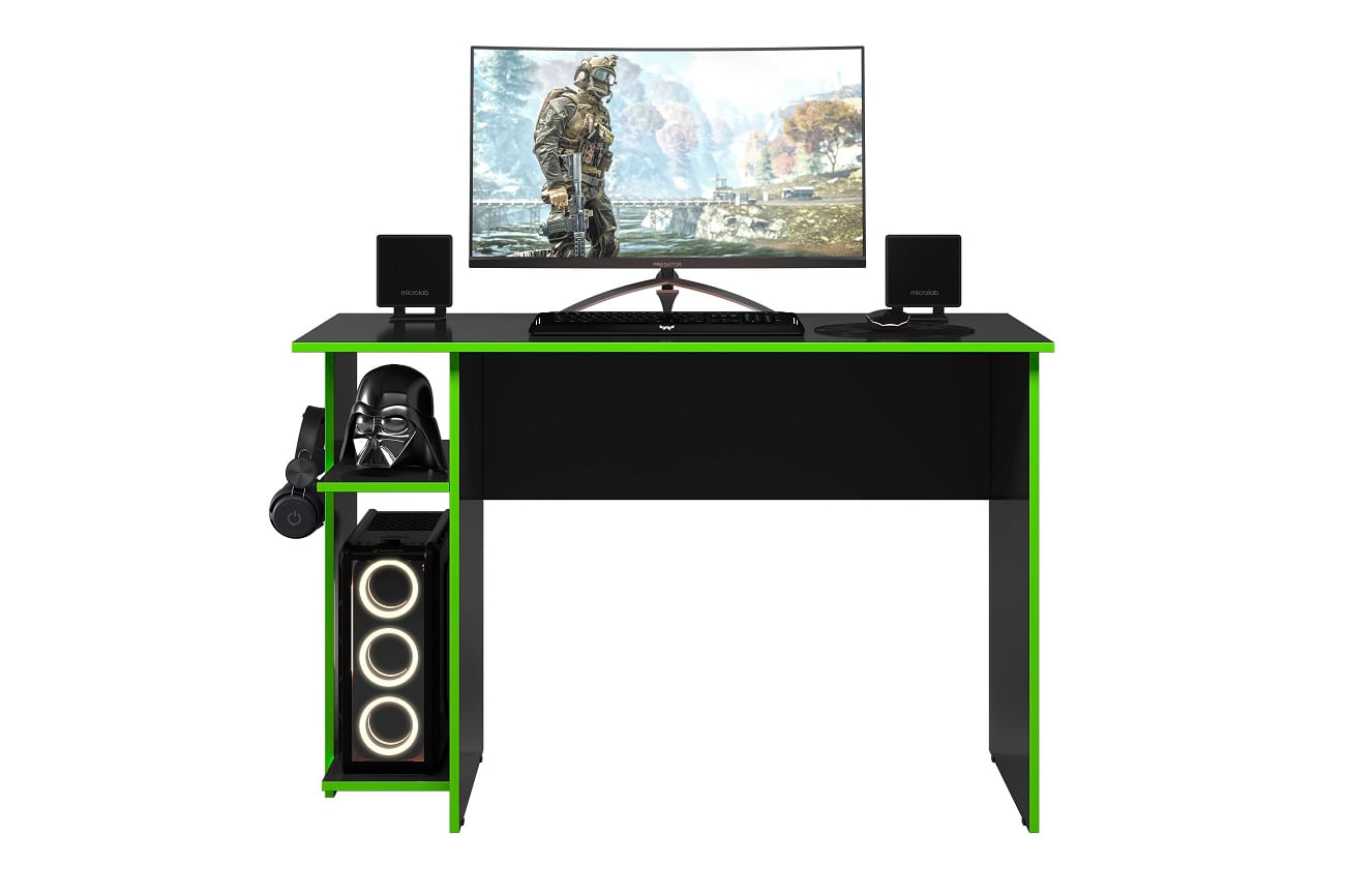 Mesa Para Computador/ Notebook Gamer Verde - Qmovi - Carrefour
