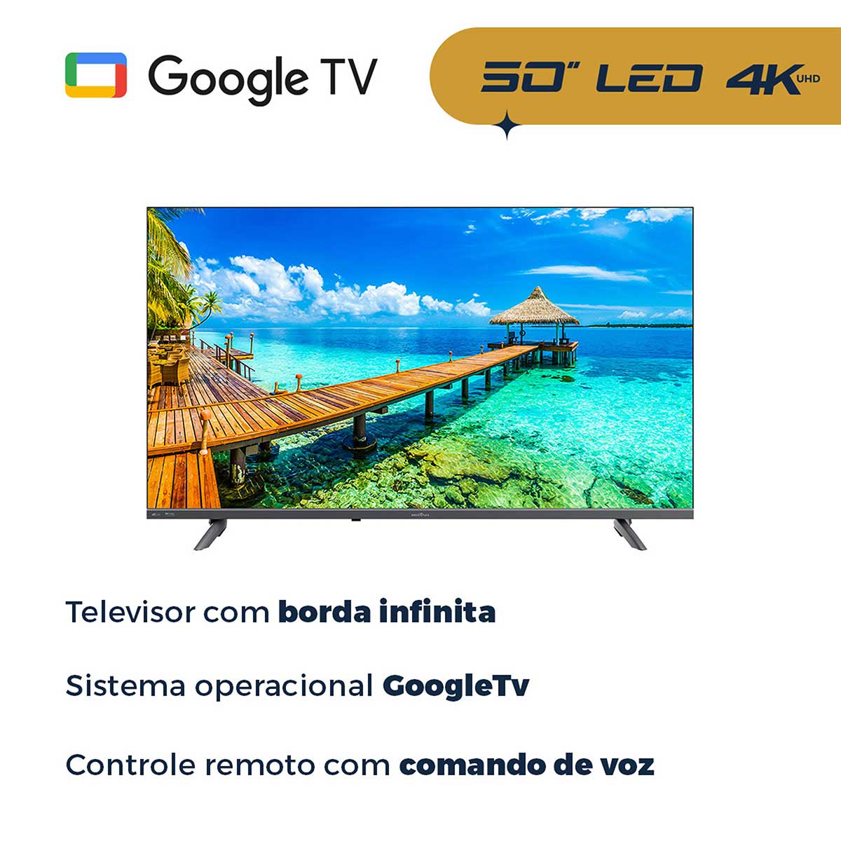 Smart Tv Britânia 50 Polegadas Btv50g2sgtssgbl 4k Uhd Led Dolby Audio ...