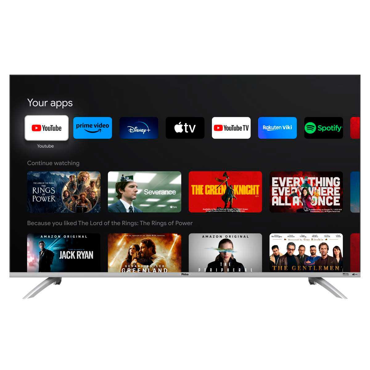 Smart TV Philco 50 Polegadas PTV50G2SGTSSBL 4K UHD LED Dolby Atmos ...