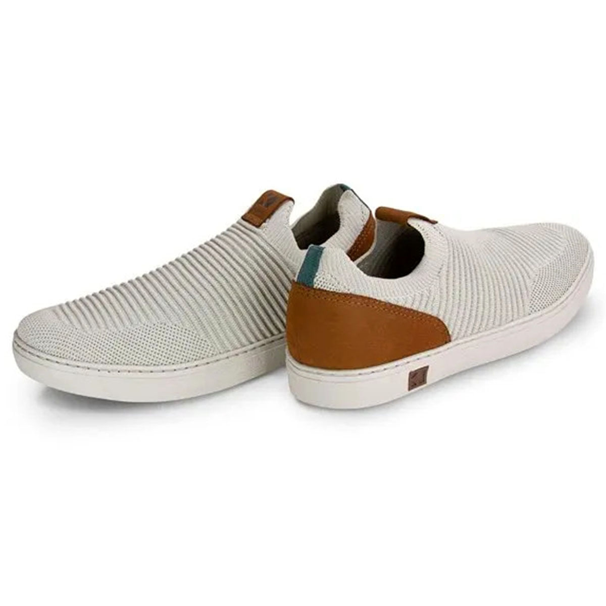 Tênis Couro Kildare Montello Knit Masculino - Creme E Cinza - 39 ...