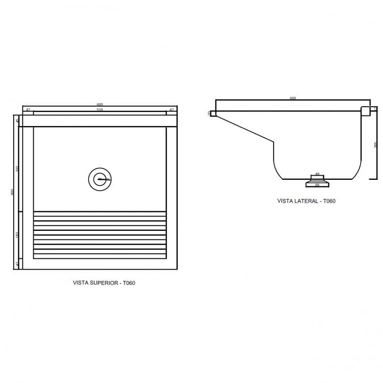 Tanque Simples para Lavar Roupa 48L Decoralita Preto - Carrefour