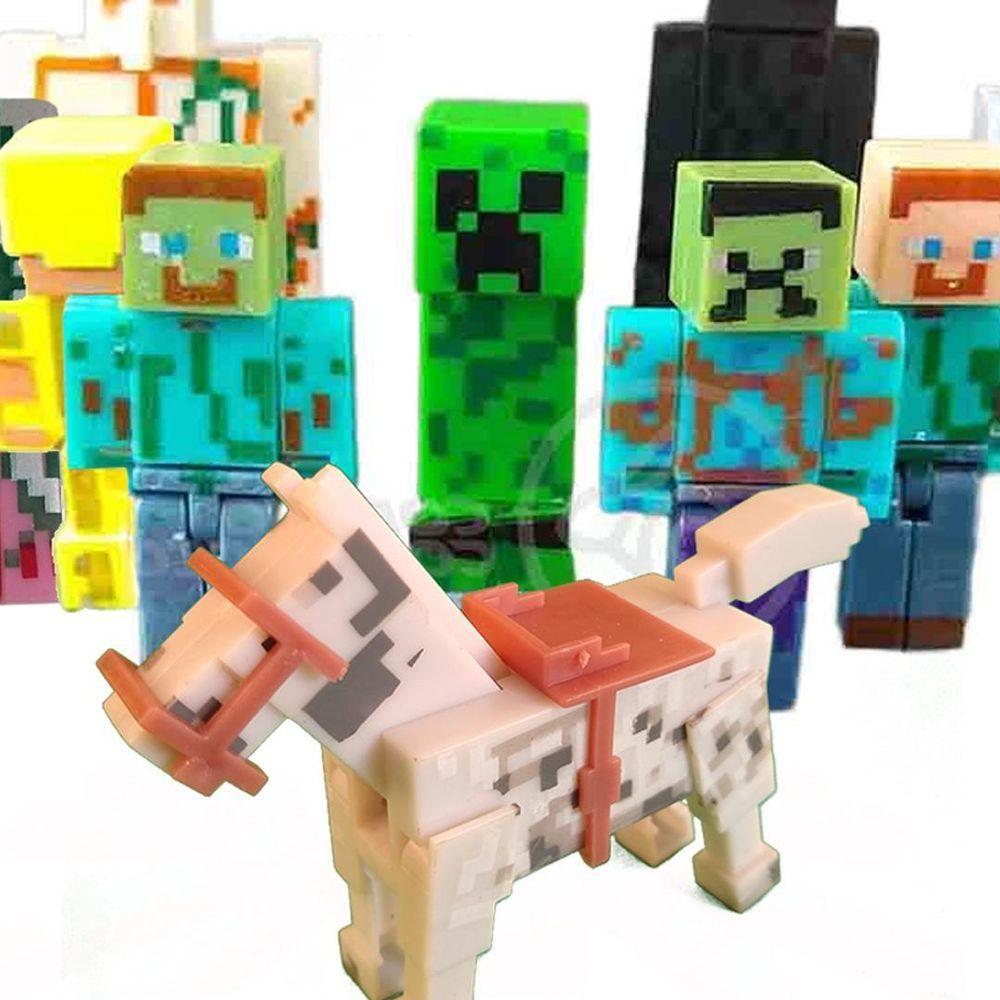 Cartela 10 Boneco Articulado Minecraft My Home 2 Blocos Nº4 - Carrefour