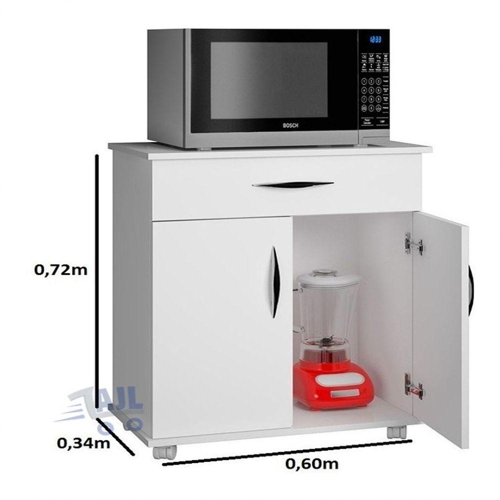 Gabinete Multiuso Compacto Simples Branco Com Rodinhas - Carrefour
