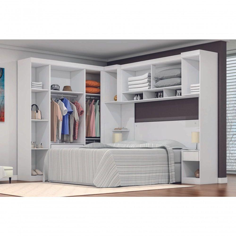 Jogo De Quarto Casal Modulado Módena Composição 1 Branco - Carrefour