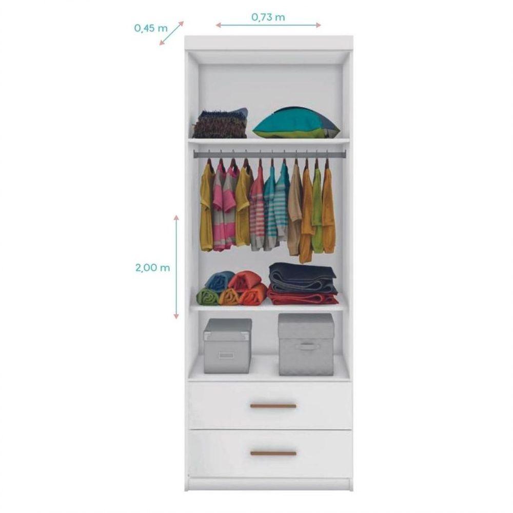 Jogo De Quarto Modulado Com Bicama, Aereo E Roupeiro Branco Ariel ...