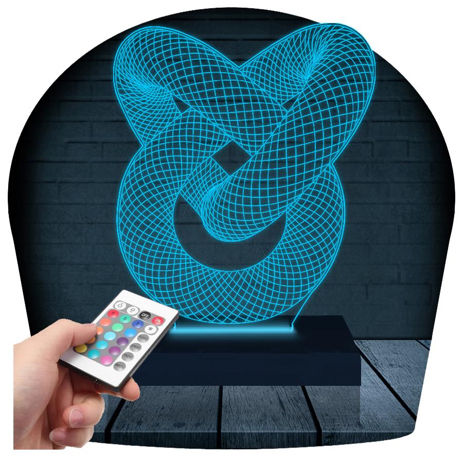 Luminária Led 3d Circulo Esfera Abajur 7 - 16 Cores - Carrefour