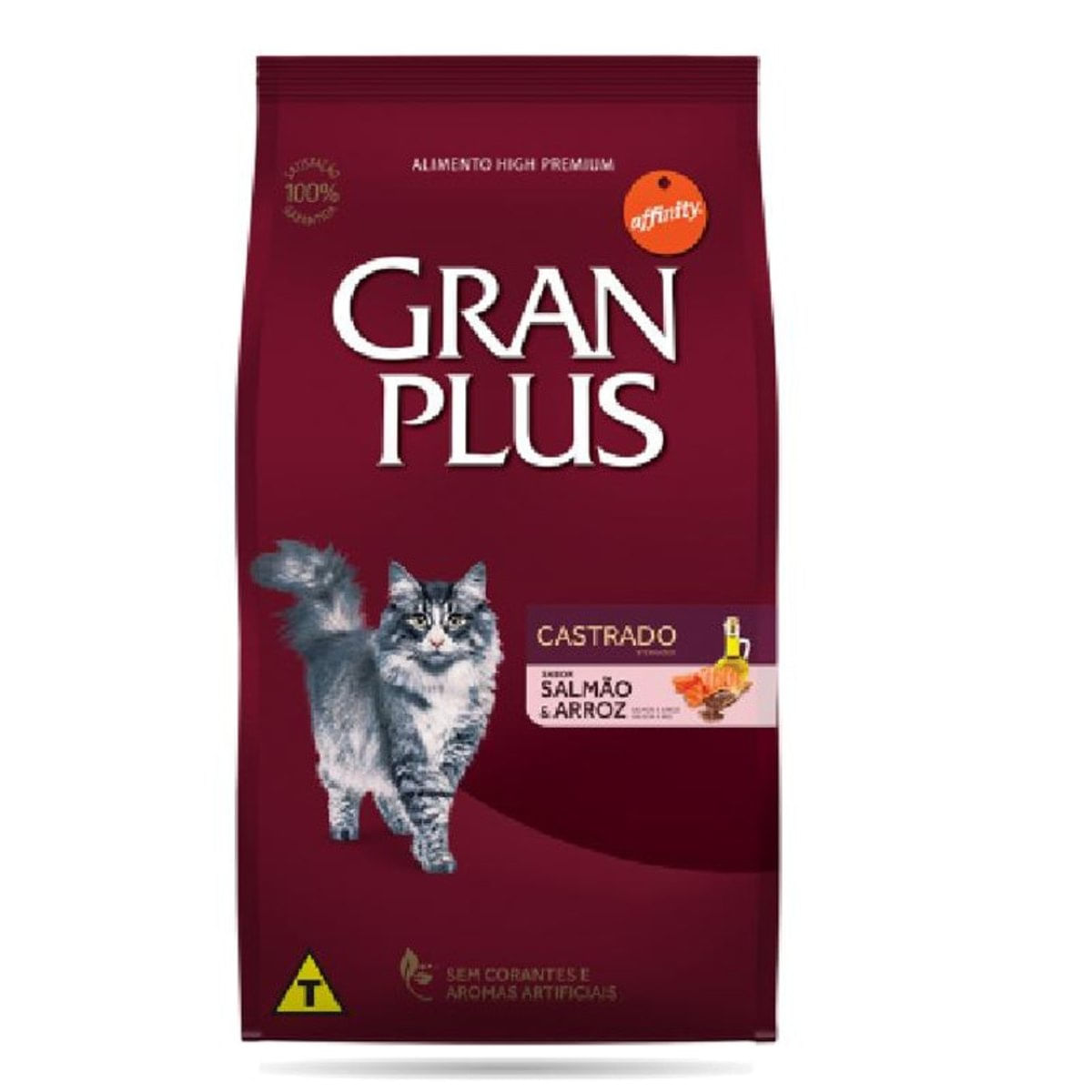 Raçao Gran Plus Gatos Adultos Salmão E Arroz 10X1Kg - Carrefour
