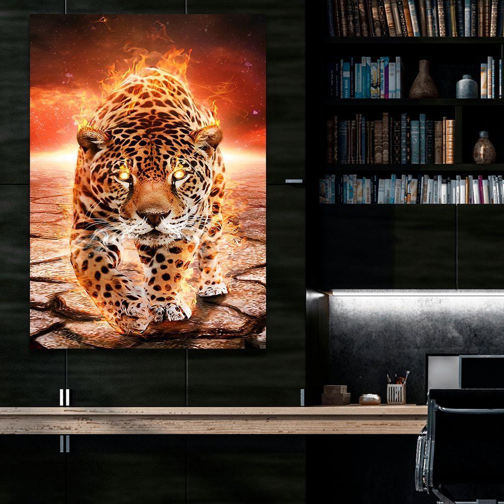 Fire Leopard Br Artes Pequeno 60x40 - Carrefour