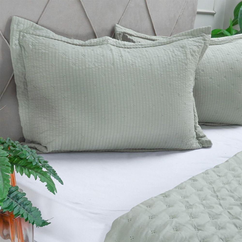 Kit Colcha Queen Santorini Super Macia 240x260 Olive - Carrefour