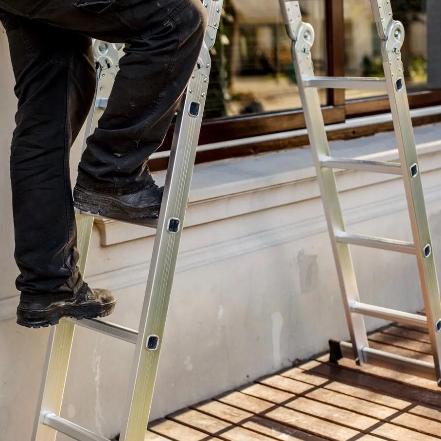 Escada De Alumínio Articulada 4x3 12 Degraus + Hand Box - Carrefour