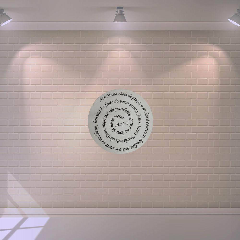 Oração Ave Maria Mandala 30 Cm Gravado Mdf 3mm Branco - Carrefour