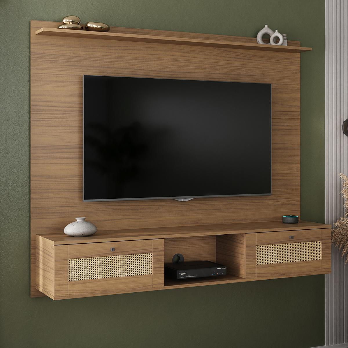 Painel 1 Prateleira Superior Para Tvs 72' Missal Carvalho - Carrefour