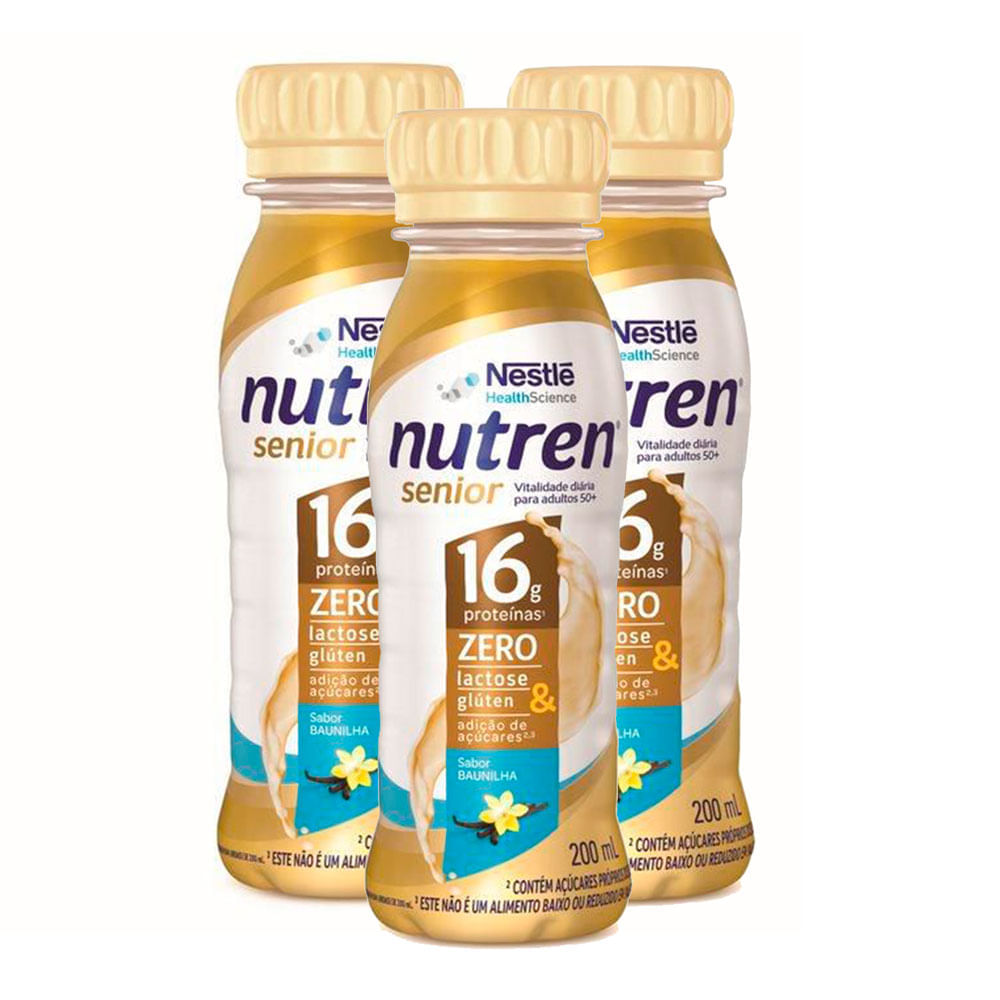 Nutren Senior Baunilha Suplemento Alimentar 200ml | Kit Com Três ...