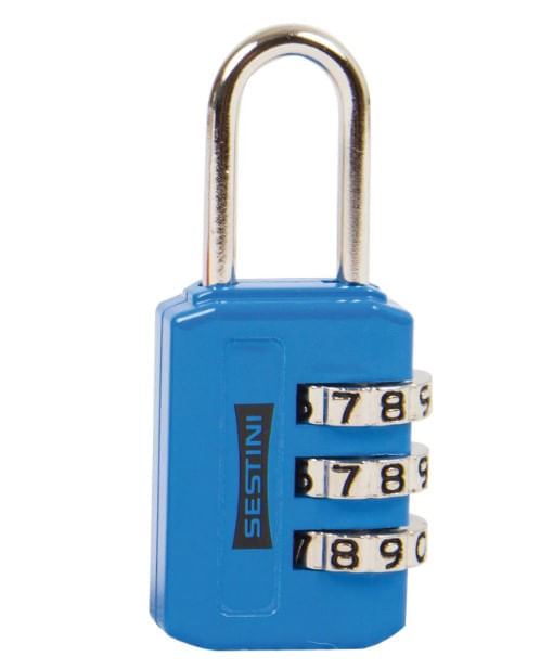 Cadeado Pequeno Com Combinação - 3 Dígitos - Sestini - Azul - Carrefour