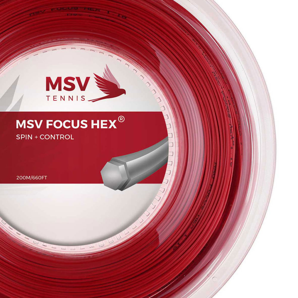Corda Tênis Msv Focus-hex 17l 1.18mm 200m Potência E Controle - Carrefour