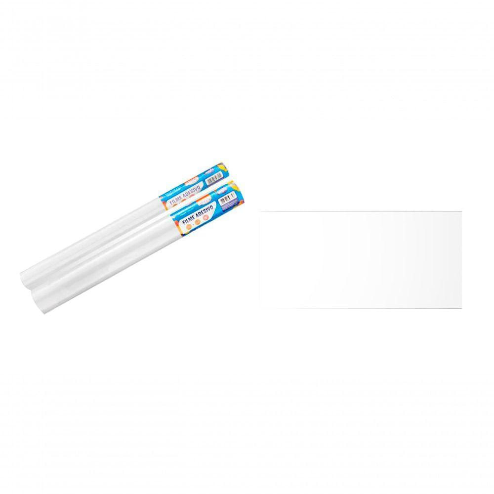 Rolo Plástico Adesivo Liso 45cm X 10m - Brw - Branco - Carrefour