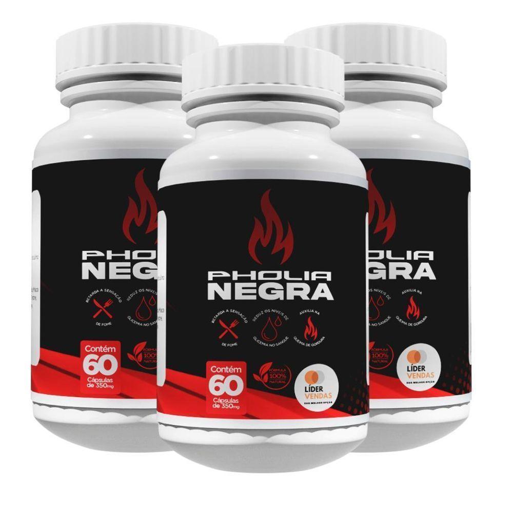 Pholia Negra 60 Cápsulas Cada 500mg Kit Com 3 Unidades - Carrefour