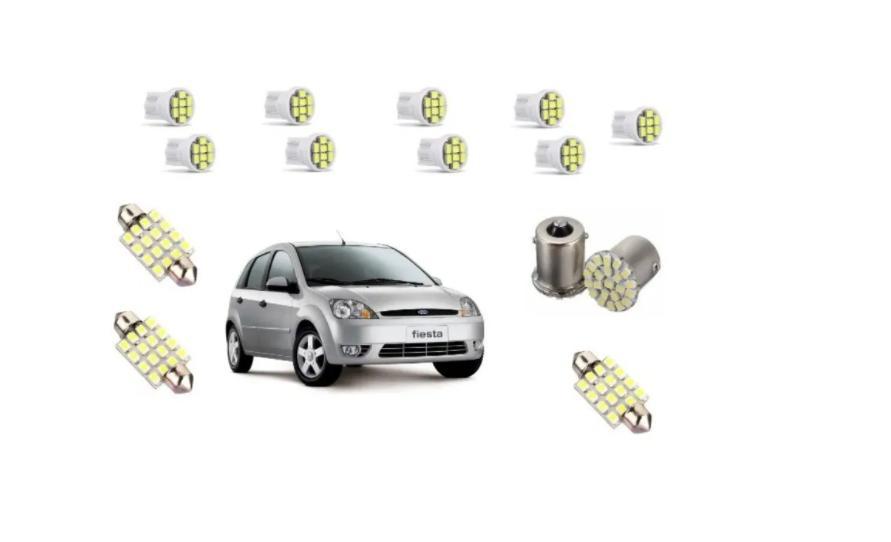 Kit Completo Lâmpadas Leds Fiesta 2002 A 2005 - Carrefour