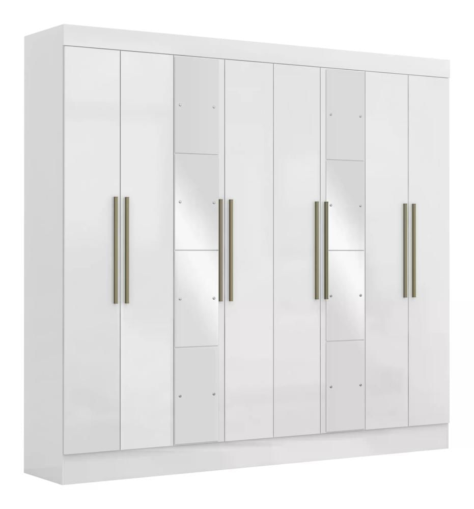 Guarda Roupa Casal 8 Espelhos 8 Portas 2 Gavetas Nova York Yescasa ...