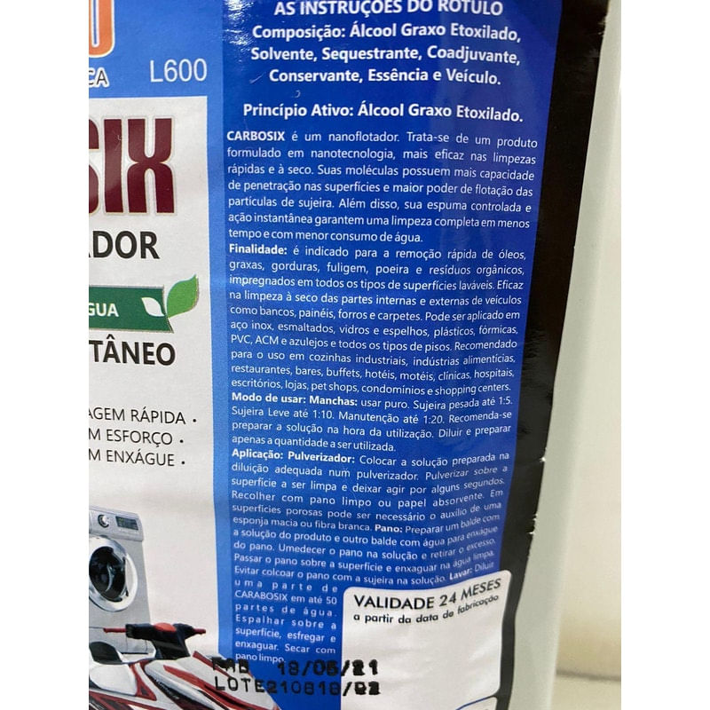Carbosix Nanoflotador Limpador Instantâneo Uso Geral Carbo60 - Carrefour