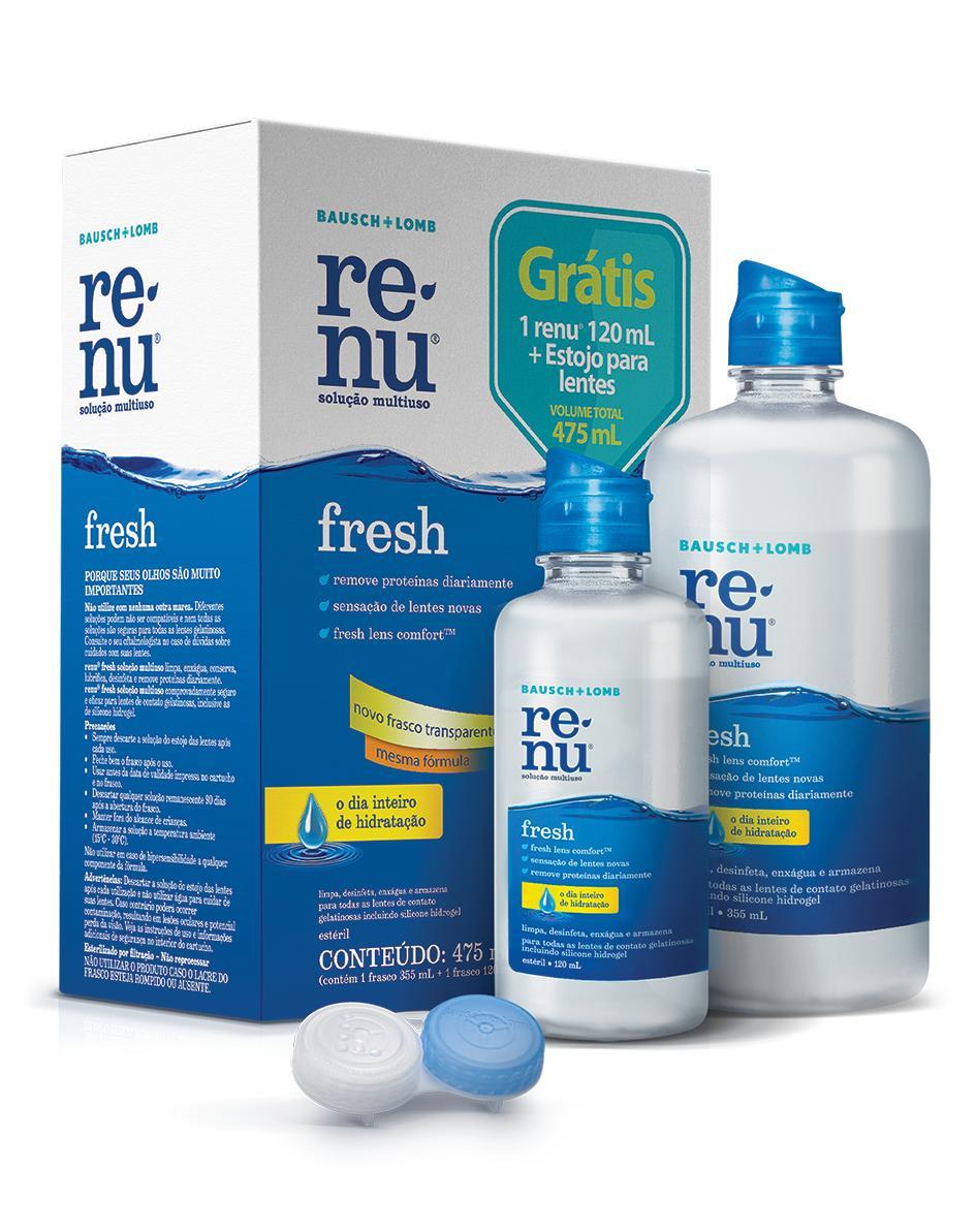 Renu Fresh Solução Multiuso 355 +120 Ml + Estojo Grátis - Carrefour