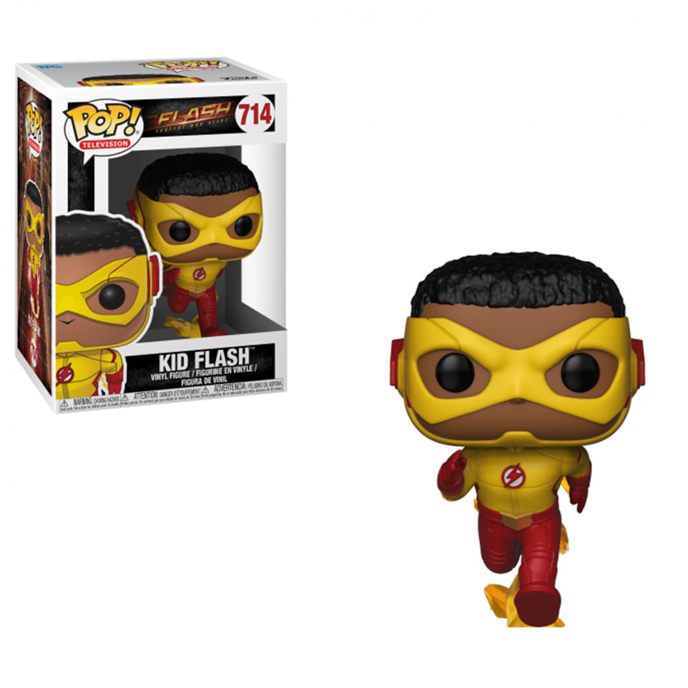 Figure Boneco Kid Flash The Flash Wally West Geek Vinil 9 5cm Edicao Limitada Decoracao Colecionador FunkoPop BDB TOYS Carrefour