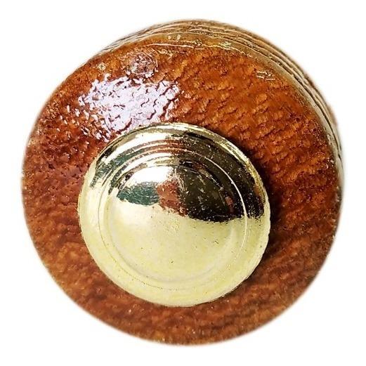 Kit 6 Puxador De Madeira Para Moveis Cerejeira E Dourado 408 - Carrefour