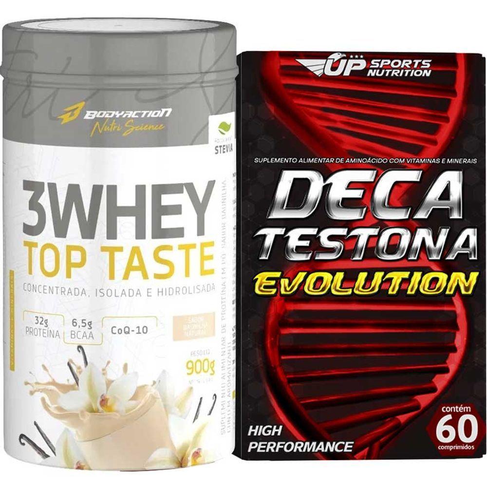 Whey 3w Top Taste 900g Baunilha + Deca Testona Evolution - Carrefour