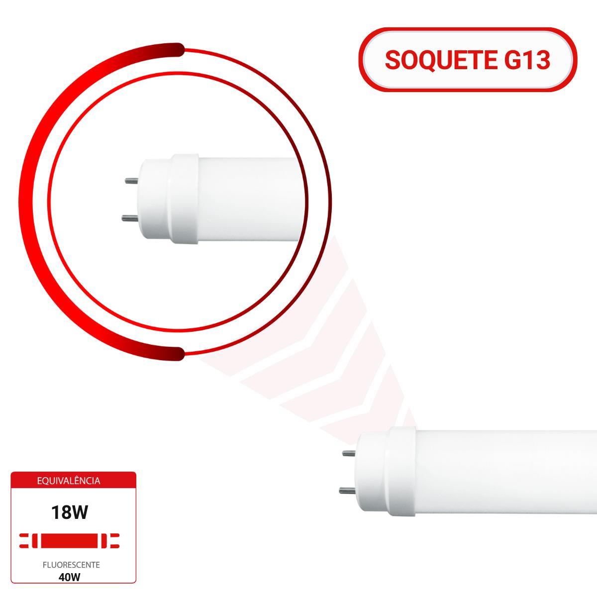 Lâmpada Led Tubular 18w 3000k 120cm Bivolt Avant - Carrefour