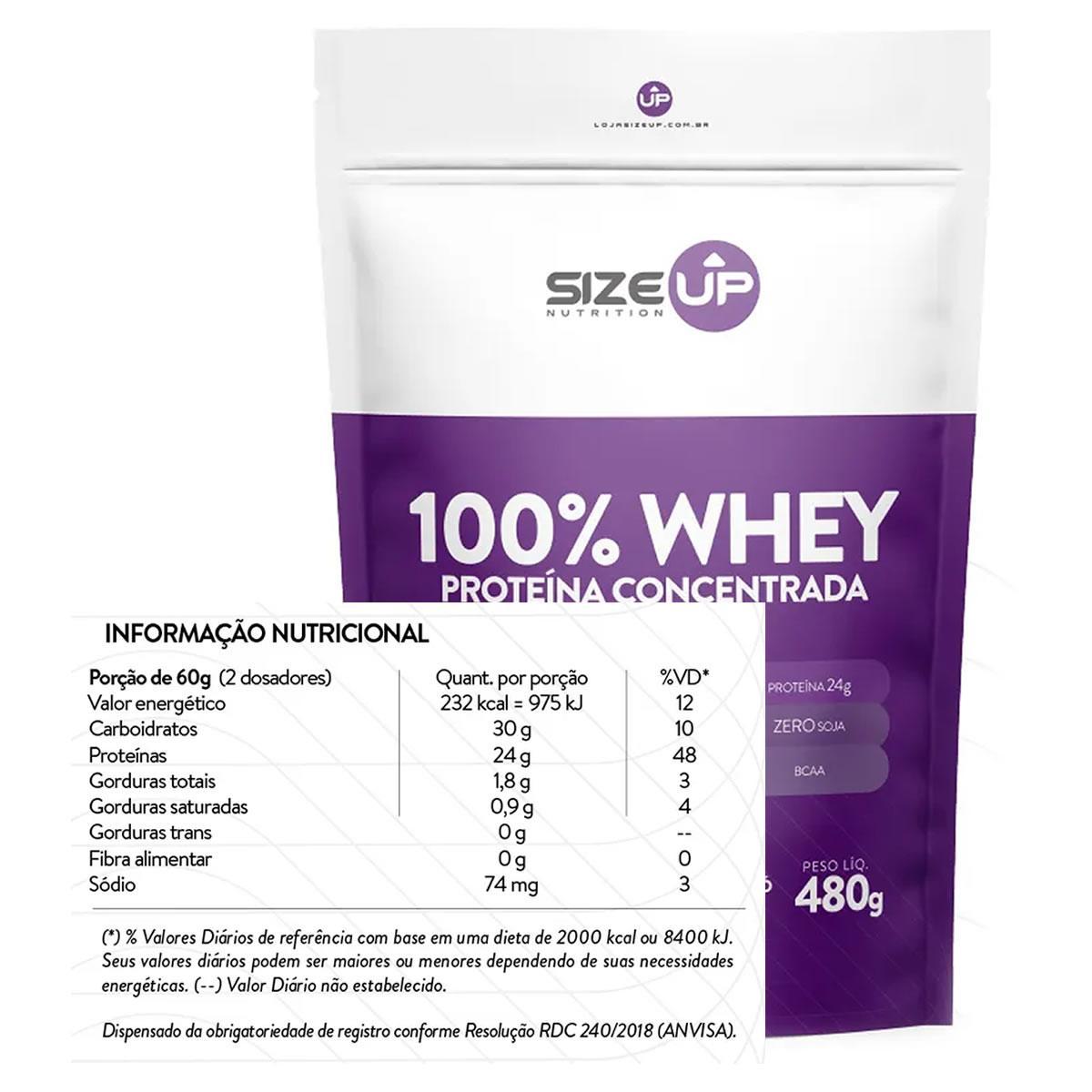 Kit 2x Whey Protein 100% 1.05 Lb+ Shaker Size Up Chocolate - Carrefour