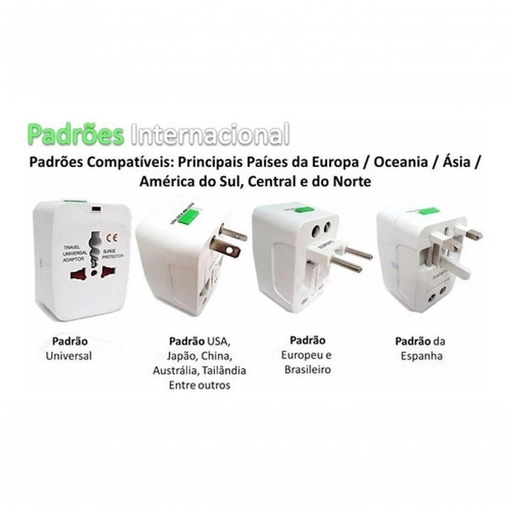 Adaptador Tomada Universal Internacional Viajem 150 Países - Carrefour