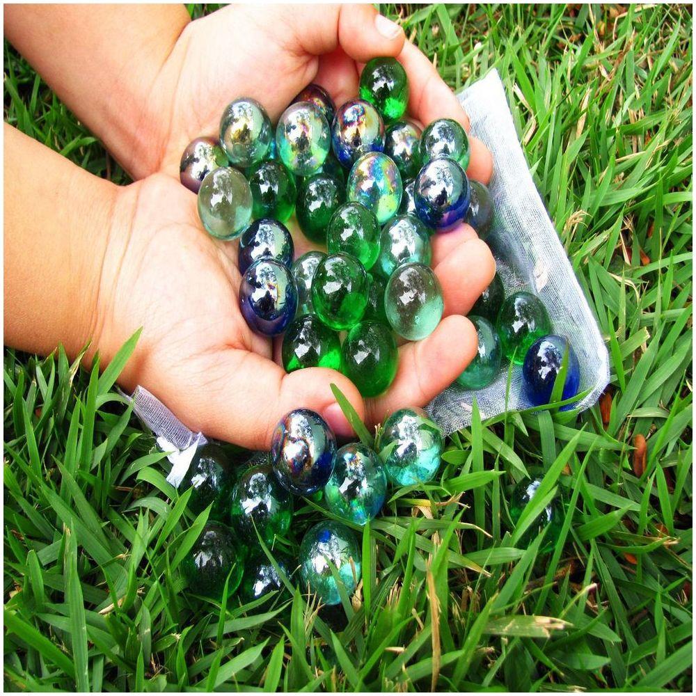 50 Bolinhas De Gude Colorida Espelhada Importada De Vidro - Carrefour