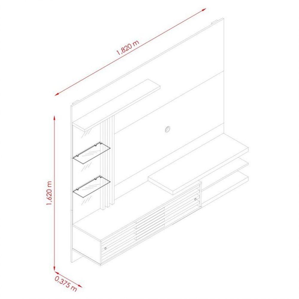 Painel Suspenso Com Bancada Para Tv Até 55 Pol. Frizz 2 Portas ...