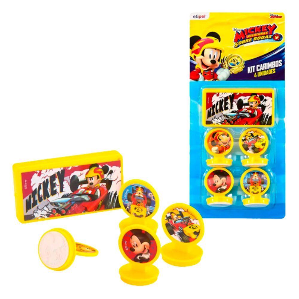 Carimbo 4 Unidades Com Estojo Mickey - Etipel - Carrefour